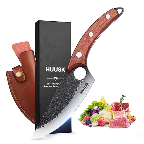 Huusk Viking Knives Hand Forged Boning & Chef Knife - Full Tang ...