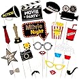 Amazon.com: BESTOYARD Movie Night Party Photo Booth Props Set of 21 Kit ...