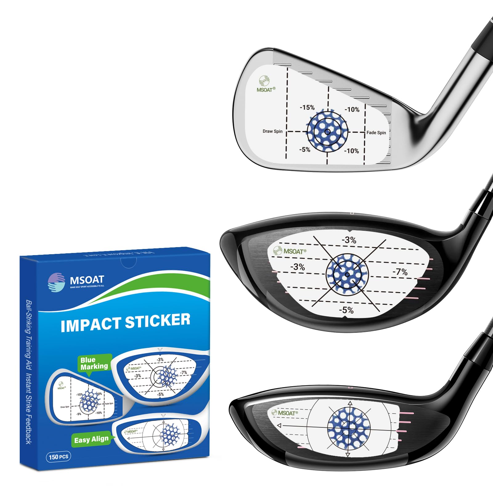 Mua MSOAT Golf Impact Tape Labels, Self-Teaching Sweet Spot and ...