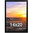 Amazon.com - Golden State Art 14x20 Picture Frame Black, Solid Wood ...
