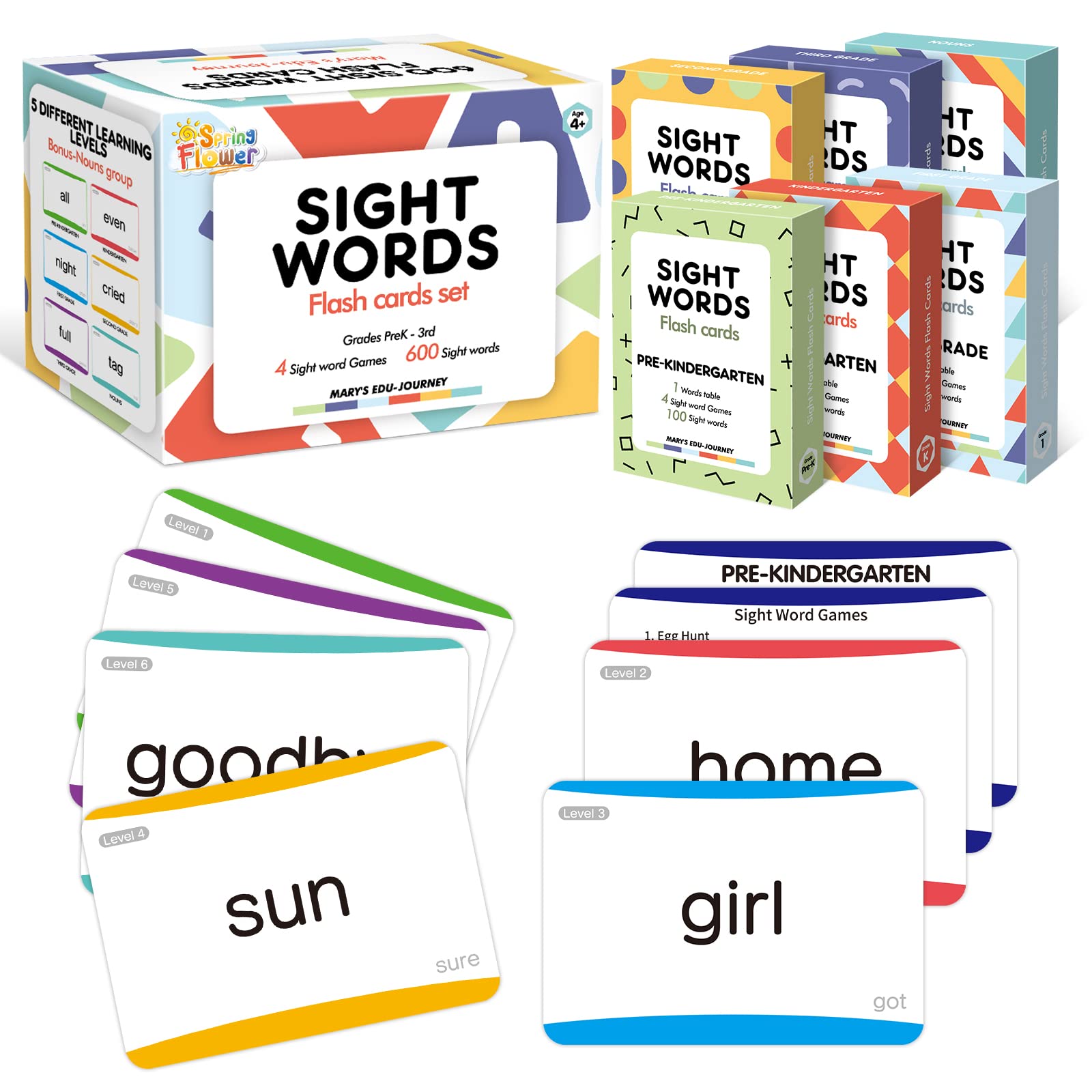 Mua Springflower 600 Sight Words Flash Cards, Dolch & Fry High ...