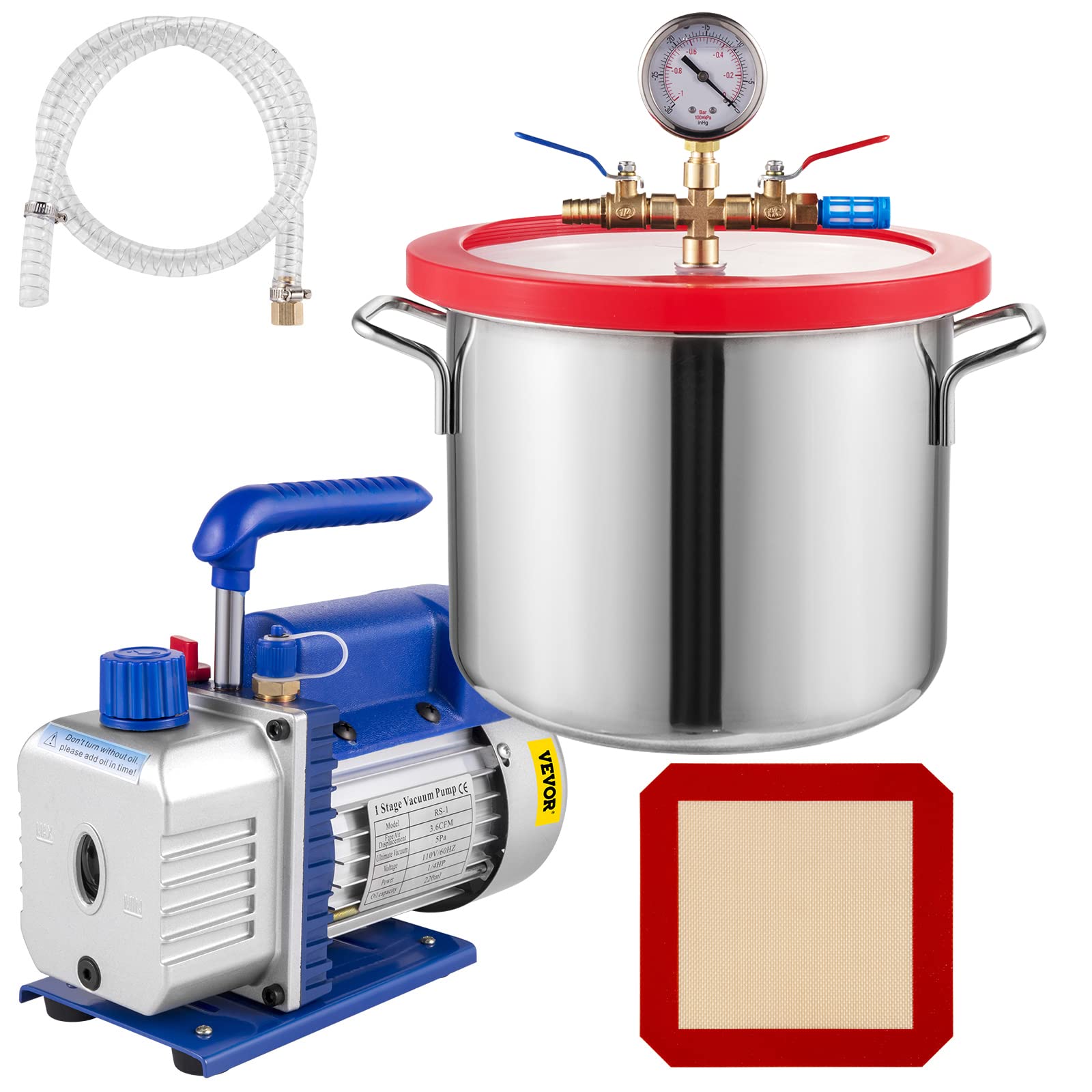 Mua VEVOR Vacuum Chamber with Pump, 1.5 Gallon Vacuum Chamber for Resin ...