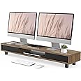 Amazon.com: Fenge Dual Monitor Stand, 42.5inch Long Monitor Stands ...