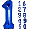 Amazon.com: 40 Inch Giant Navy Blue Number 1 Balloon, Helium Mylar Foil ...
