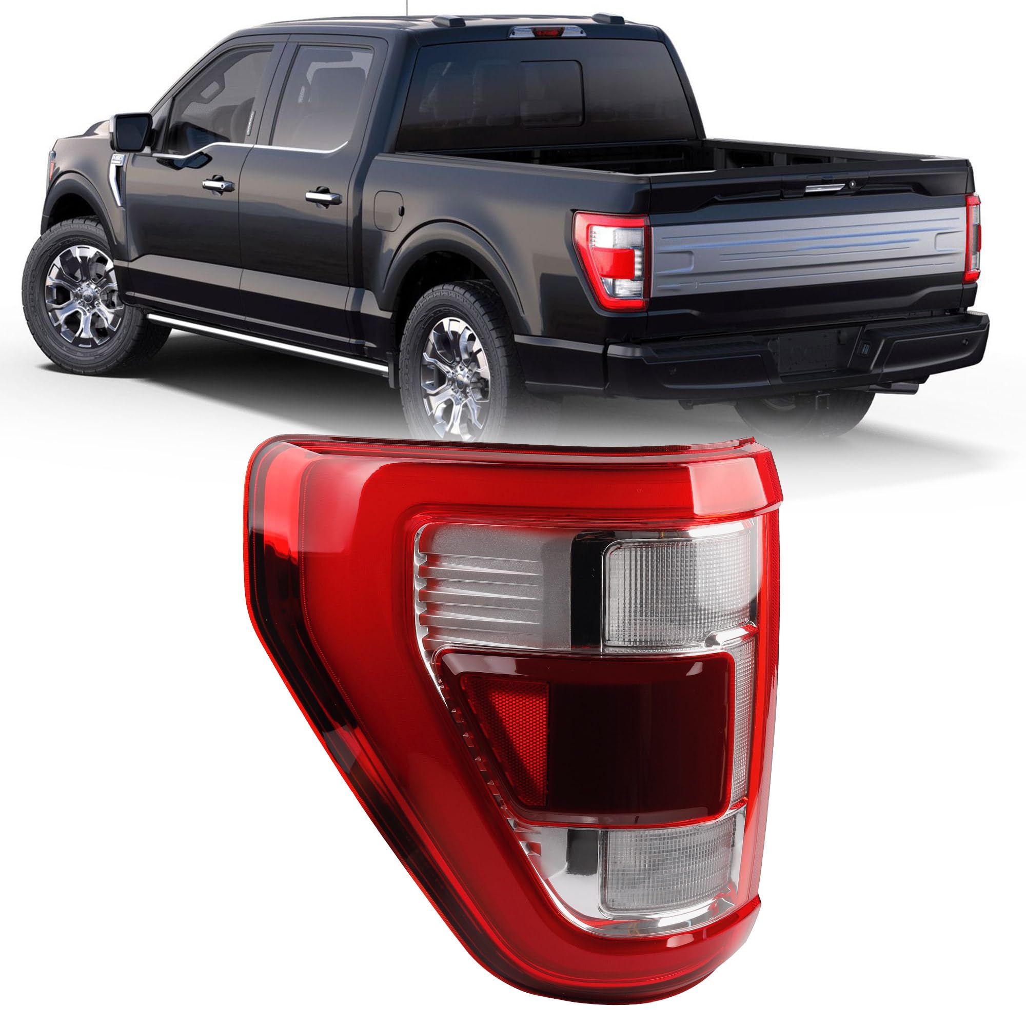 Dasbecan Left Driver Side Tail Light Compatible with 2021 2022 2023 ...
