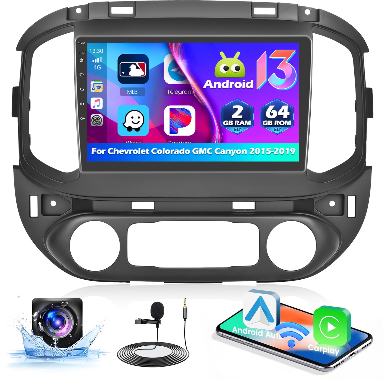 Car Stereo for Chevrolet Chevy Colorado & GMC Canyon 2015 2016 2017 ...