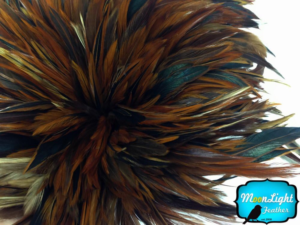 Amazon.com: Rooster Feathers 4 Inch Strip Strung Rooster Neck Hackle ...