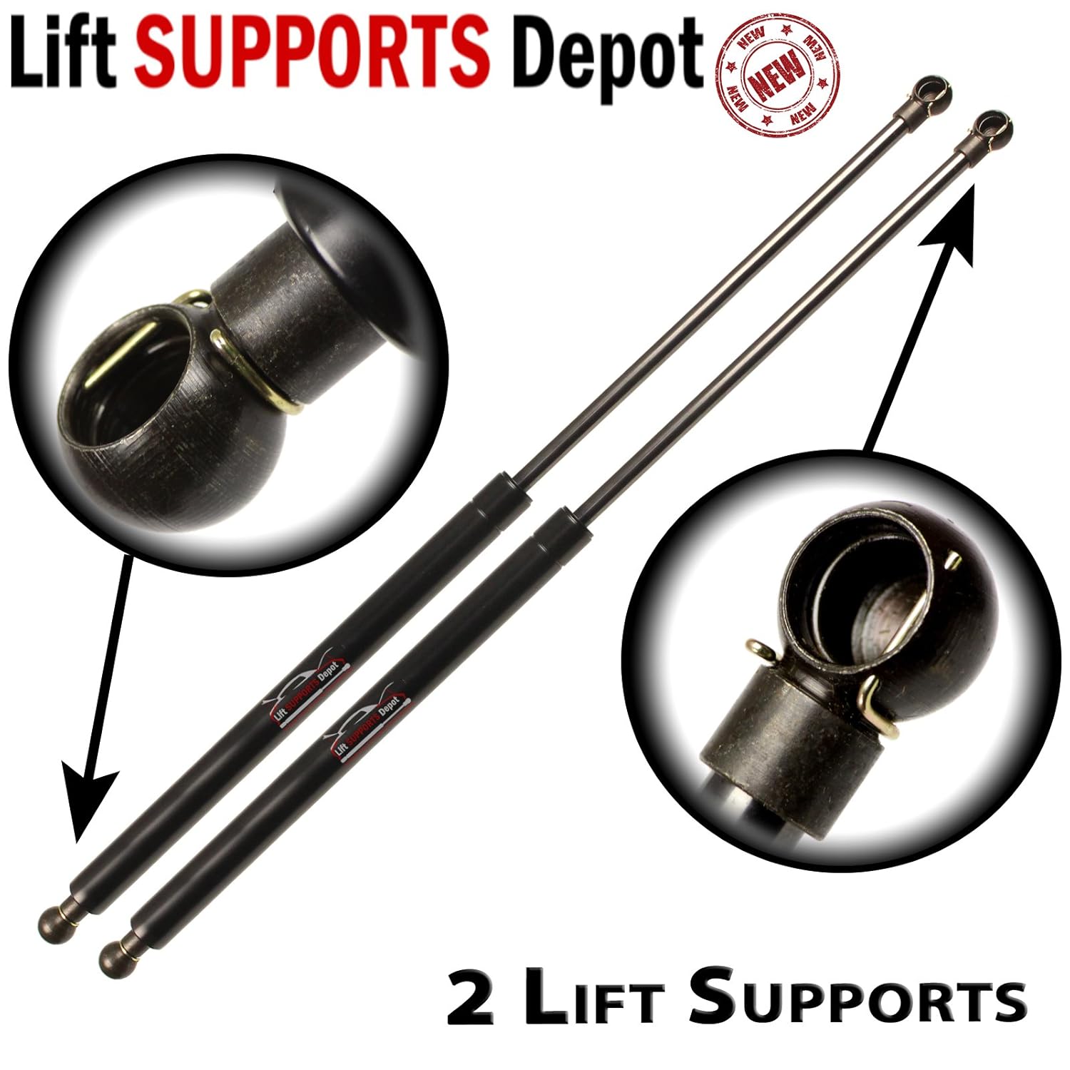 Amazon.com: Qty (2) 13mm Ball Socket (Anodized Metal) Lift Supports 23. ...