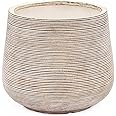 Amazon.com : LuxenHome 17.32" Dia Round Plant Pots, Indoor Outdoor ...