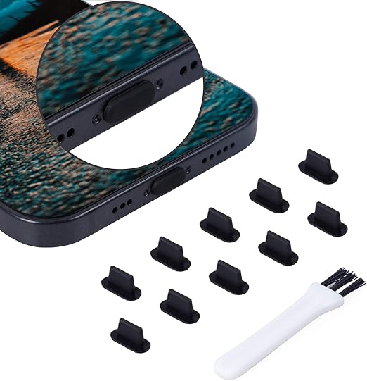 PortPlugs Dust Plugs (10 Pack) Rounded Design Compatible with iPhone 12 ...