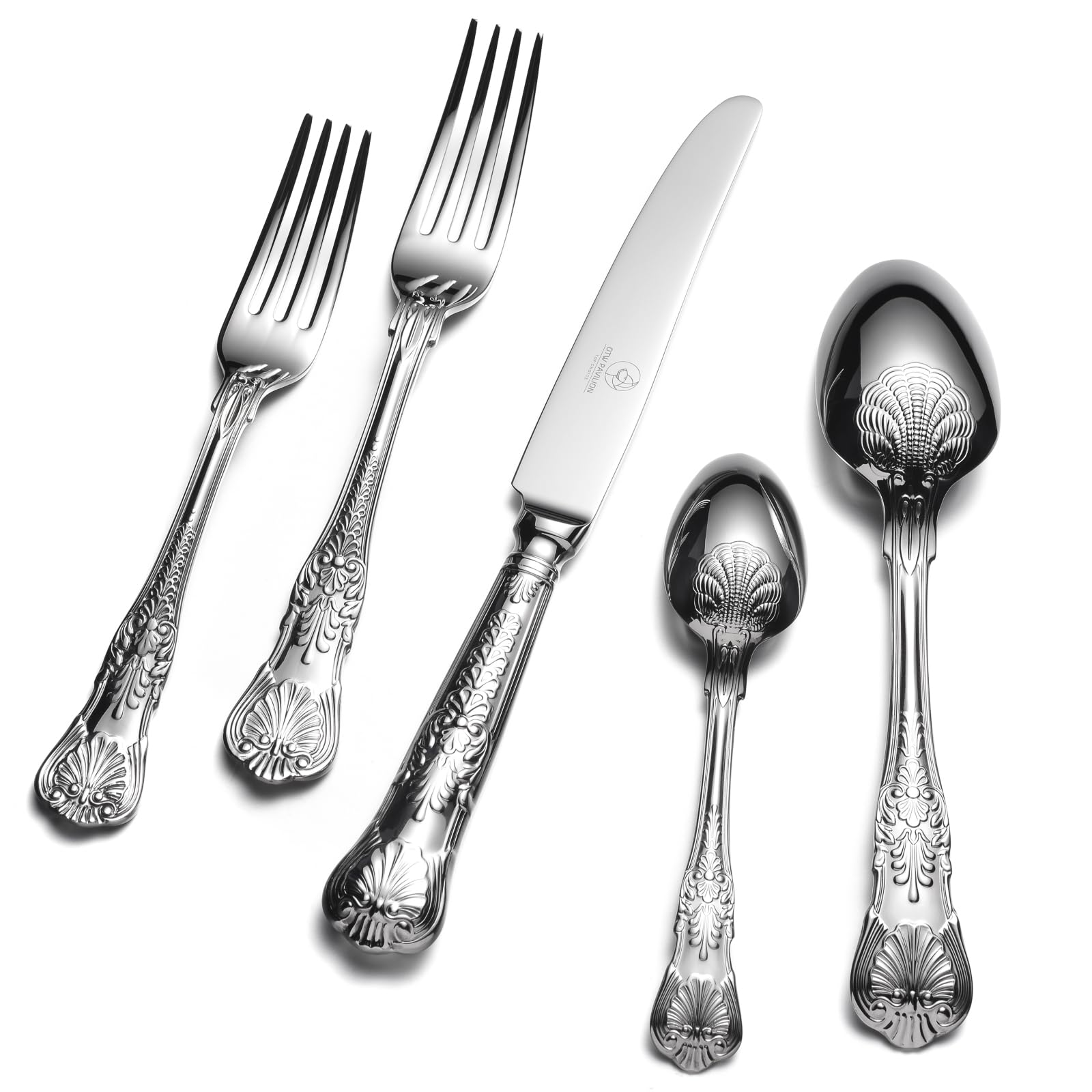 40 Piece Silverware Set for 8, 18 10 Stainless Steel flatware Set ...