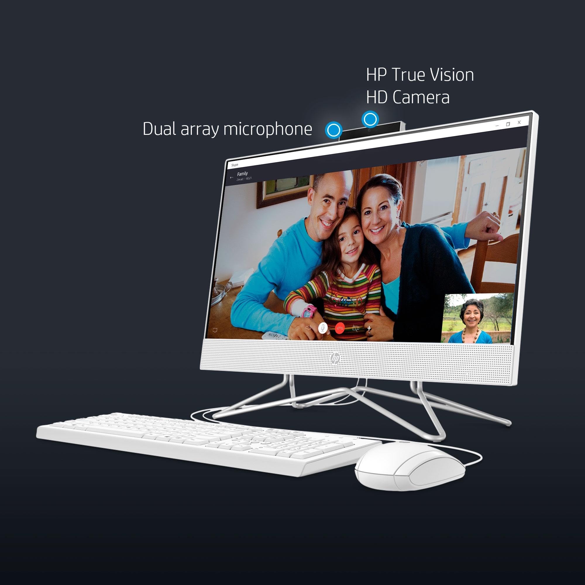 HP All-in-One Desktop Computer 2024 Newest, 21.5" 1080P FHD Display ...