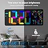 Xflyee [Oversized] 18" Digital Wall Clock Large Display, 11 RGB Color ...