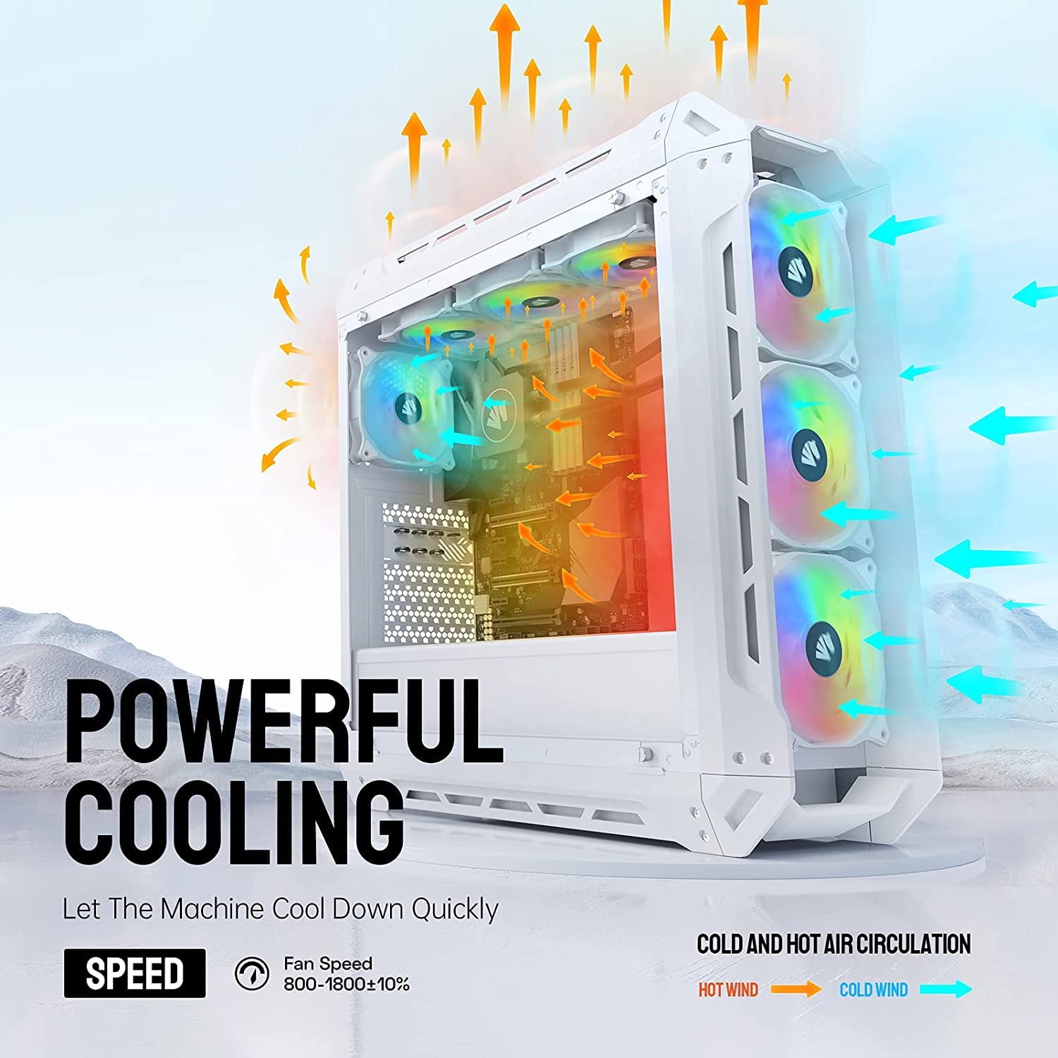 Mua WD-001 Series 120mm Case Fan with Controller, White 5V ARGB ...