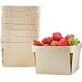 Amazon.com: Cornucopia Brands Quart Wooden Berry Baskets (8-Pack); 5.75 ...