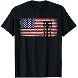Amazon.com: Drag Racing Race Car American Flag Vintage T-Shirt ...
