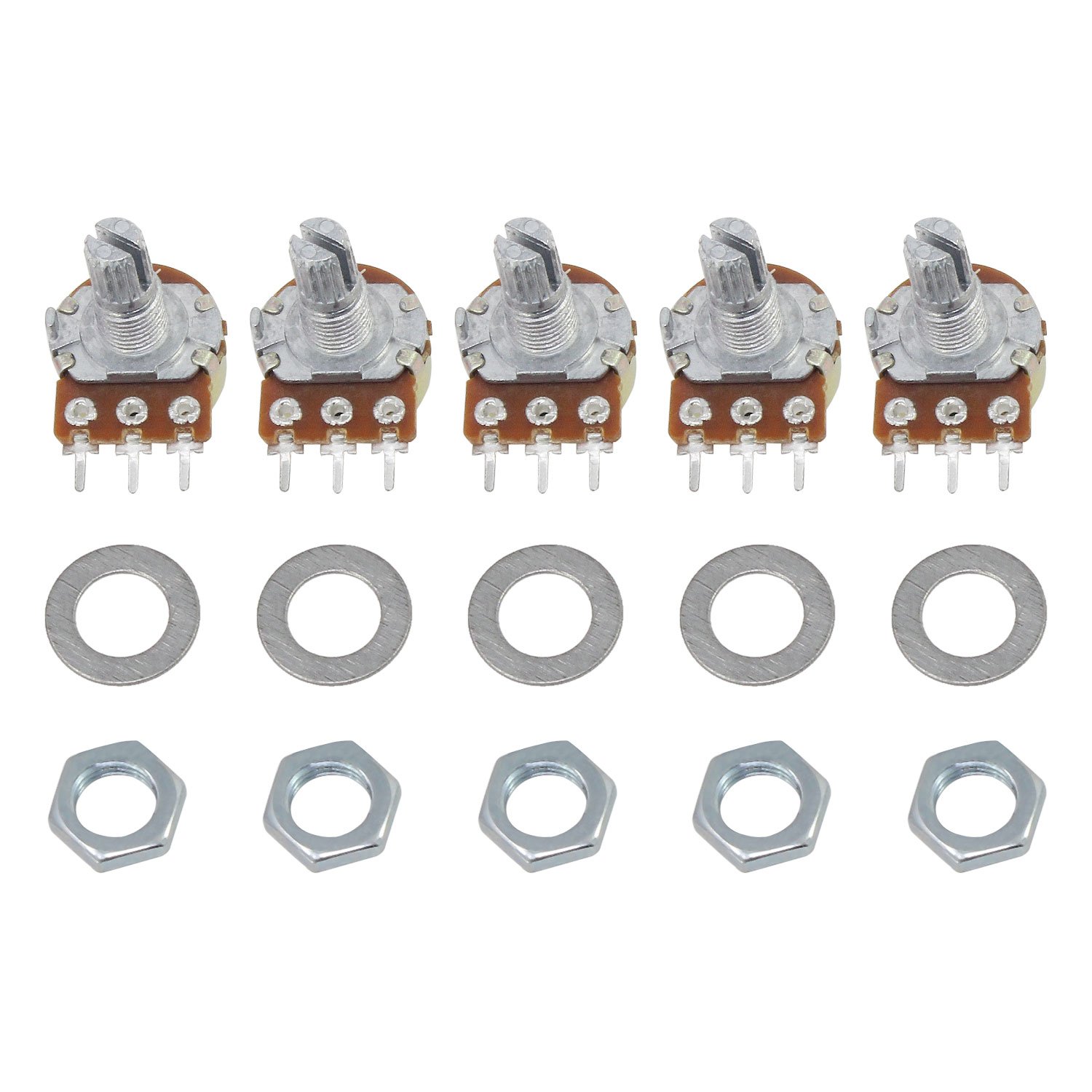 HSeaMall Linear Taper Rotary Volume B Type B10K Potentiometer Pot 3 ...