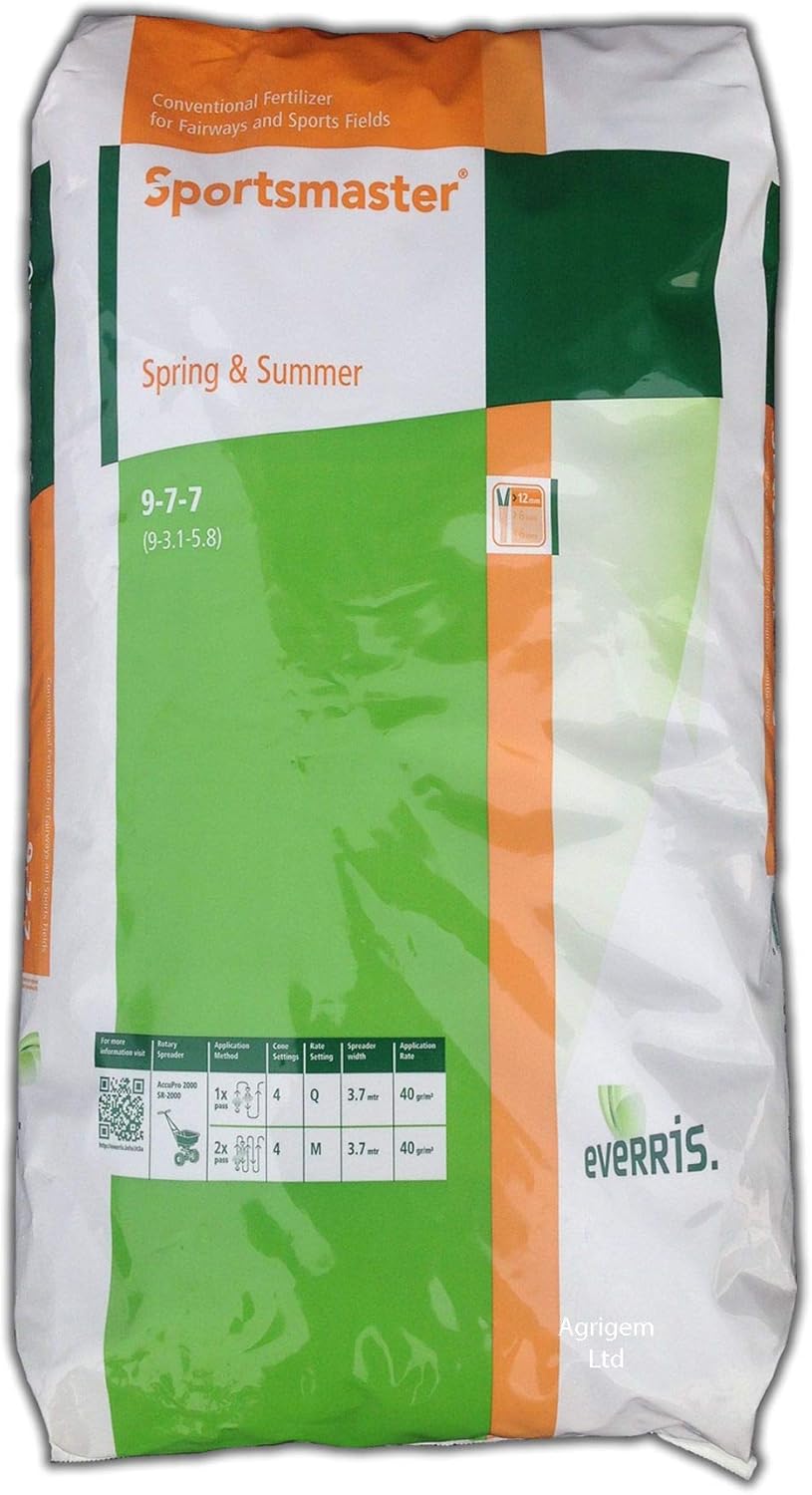 Agrigem SPORTSMASTER GRASS FERTILISER 9-7-7 25KG COVERS 750M2: Amazon ...