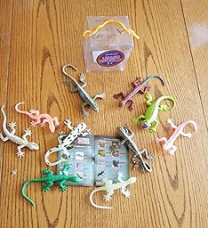 Amazon.com: Lizards Toys,8 Piece Mini Rubber Lizard Set,Food Grade ...