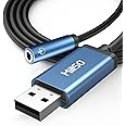 Amazon.com: MillSO USB to 3.5mm Audio Jack Adapter, Sapphire Blue TRRS USB to AUX Audio Jack ...