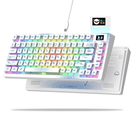 Mua Womier S-K80 75% Keyboard with Color OLED Display Mechanical Gaming Keyboard, Hot Swappable ...