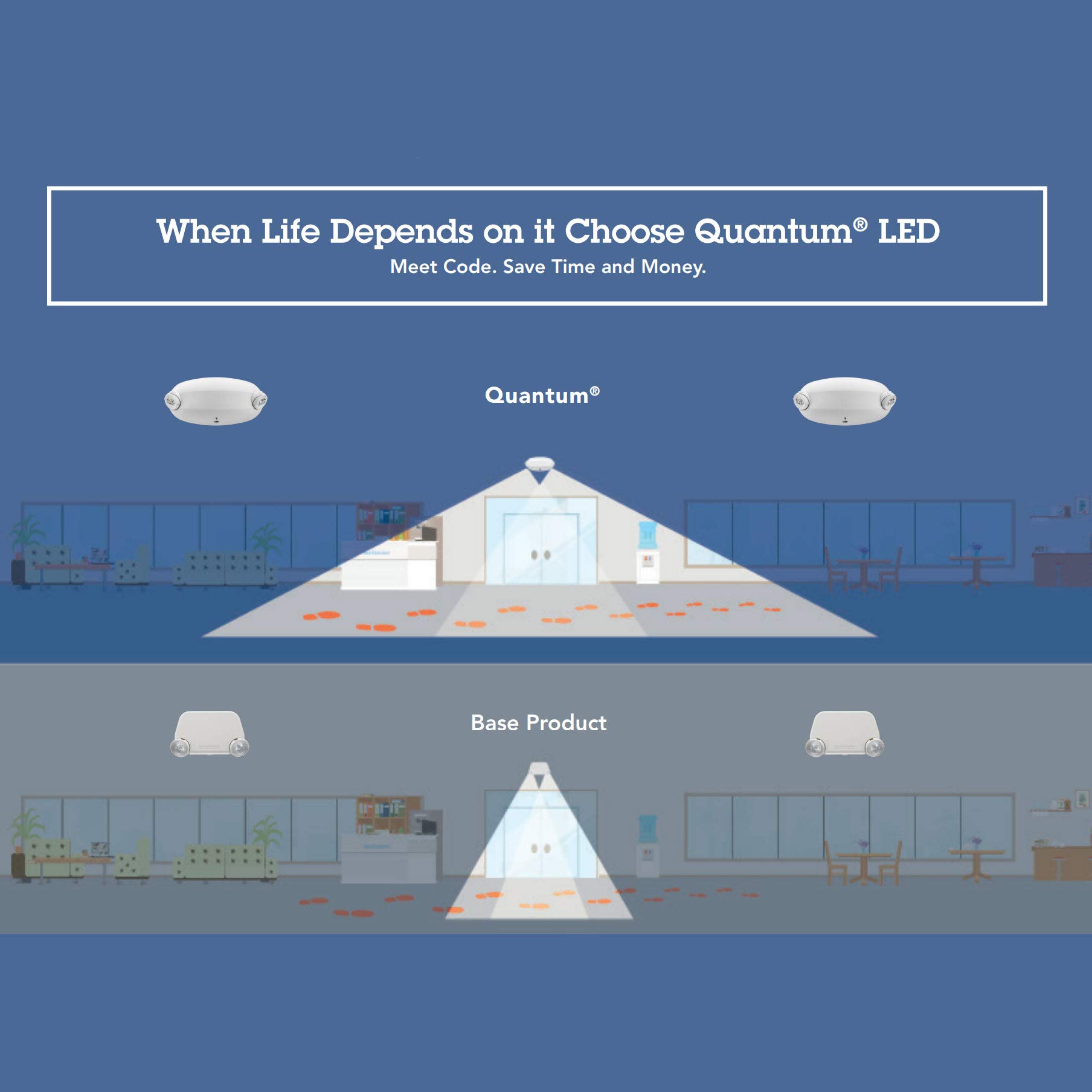 Lithonia Lighting ELM2L M12 LED Adjustable Emergency Sign, Standard ...