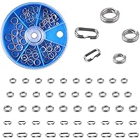 Amazon.com: Fishing Split Rings Stainless Steel High Strength Flattened ...