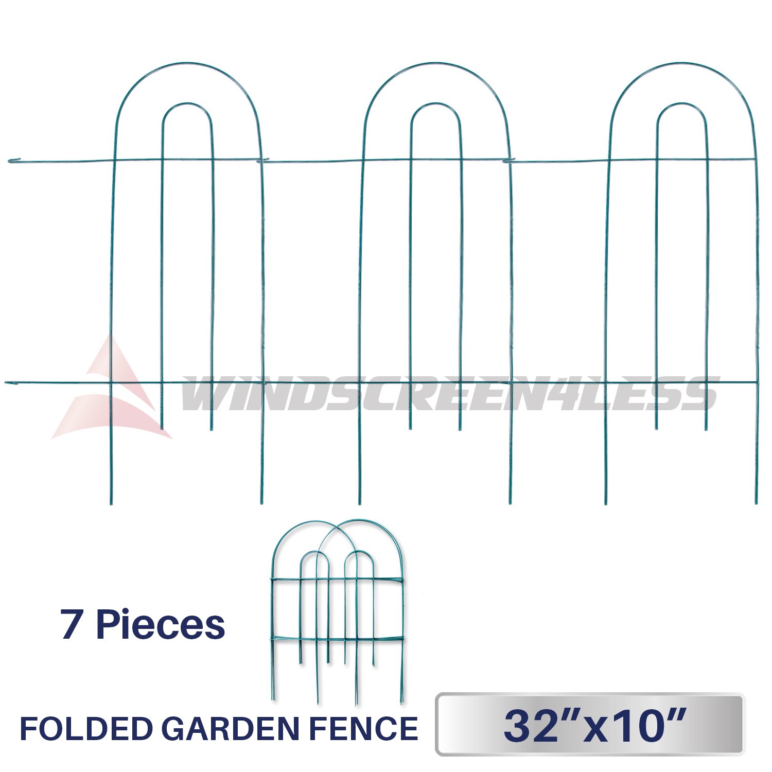 Windscreen4less Metal Garden Fence Border Folding Decorative Fence ...
