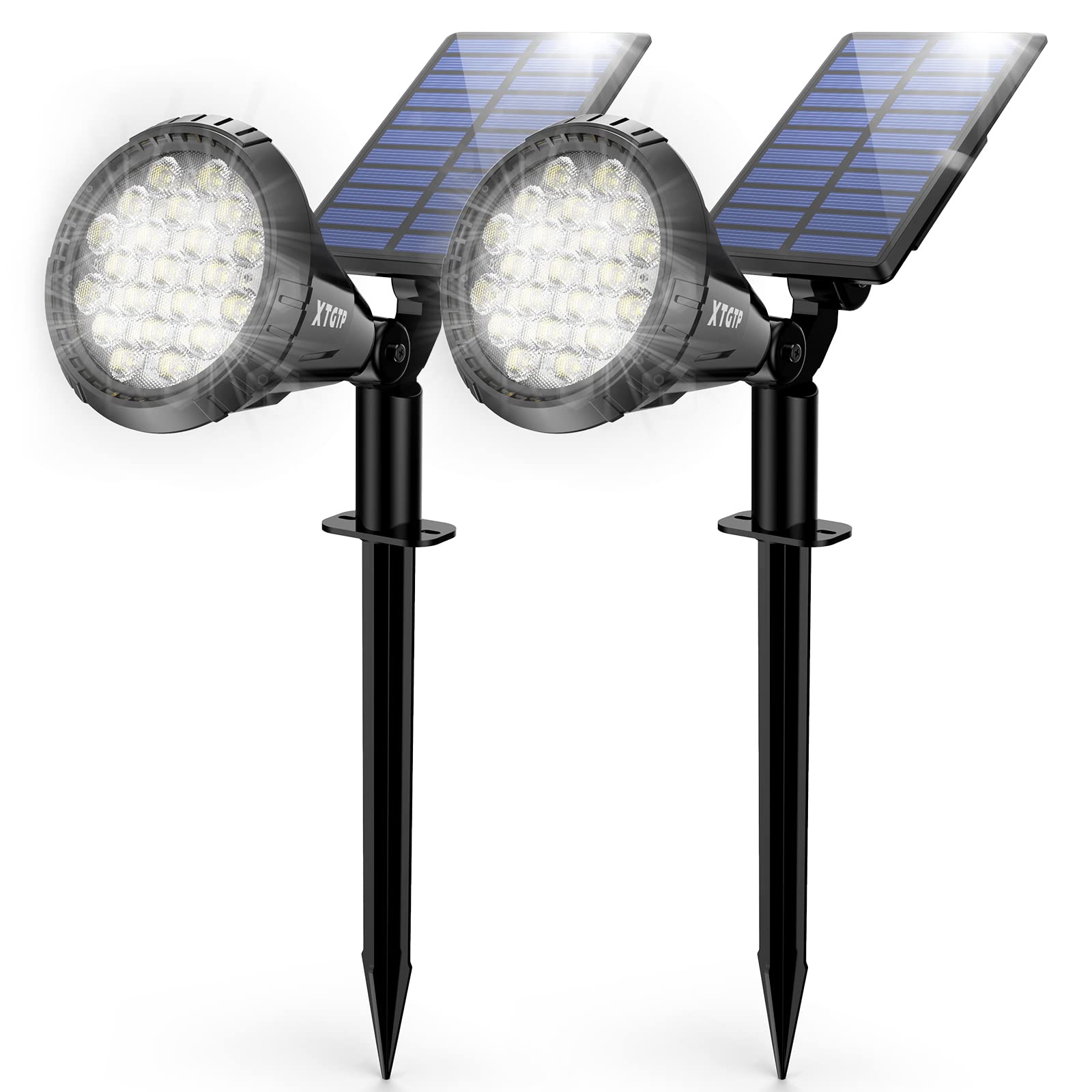 XTGTP Solar Spot Lights Outdoor,21 LEDs Solar Outdoor Lights Auto On ...