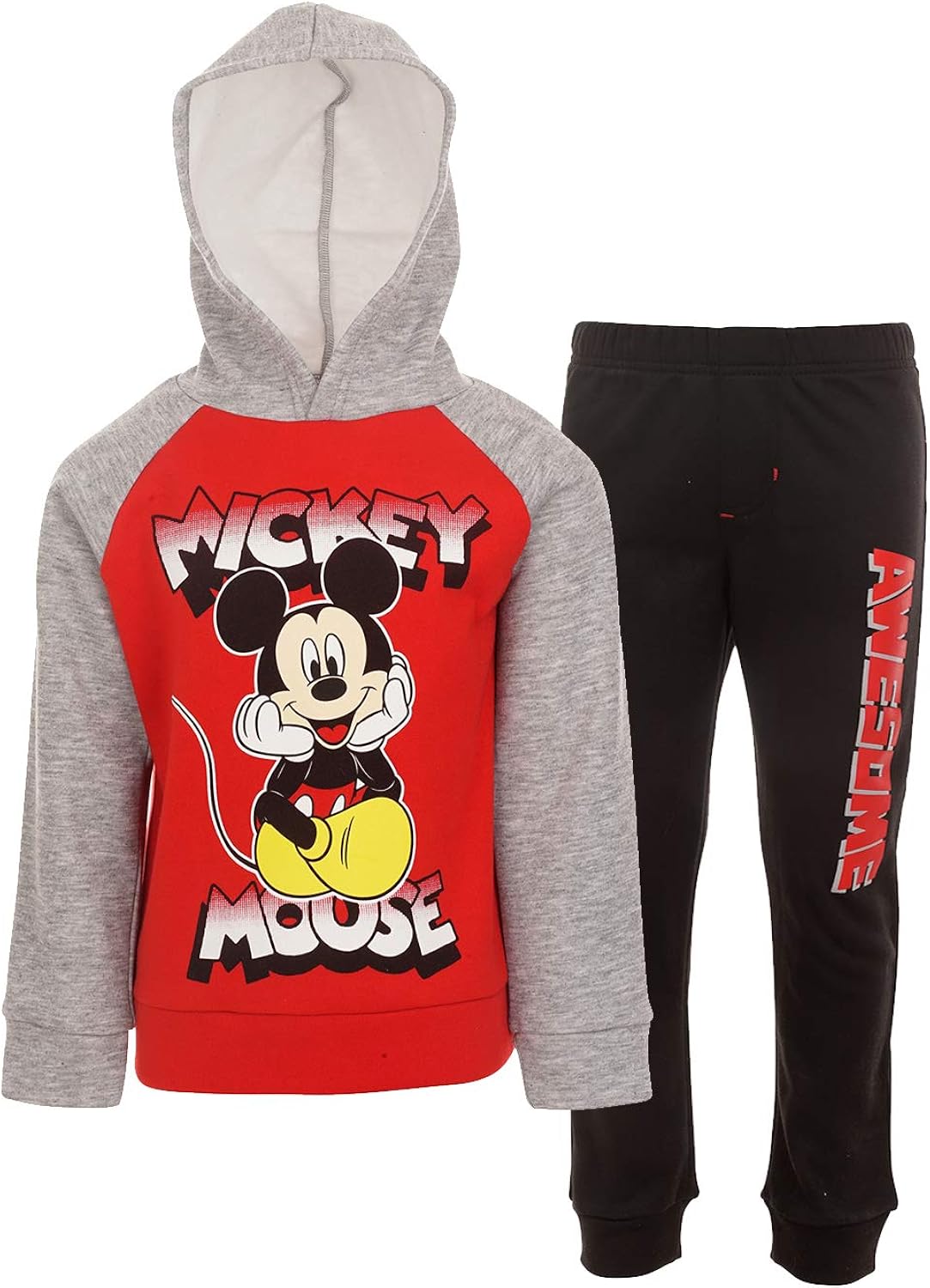 Amazon.com: Disney Mickey Mouse Boys Fleece Pullover Hoodie and Pants ...
