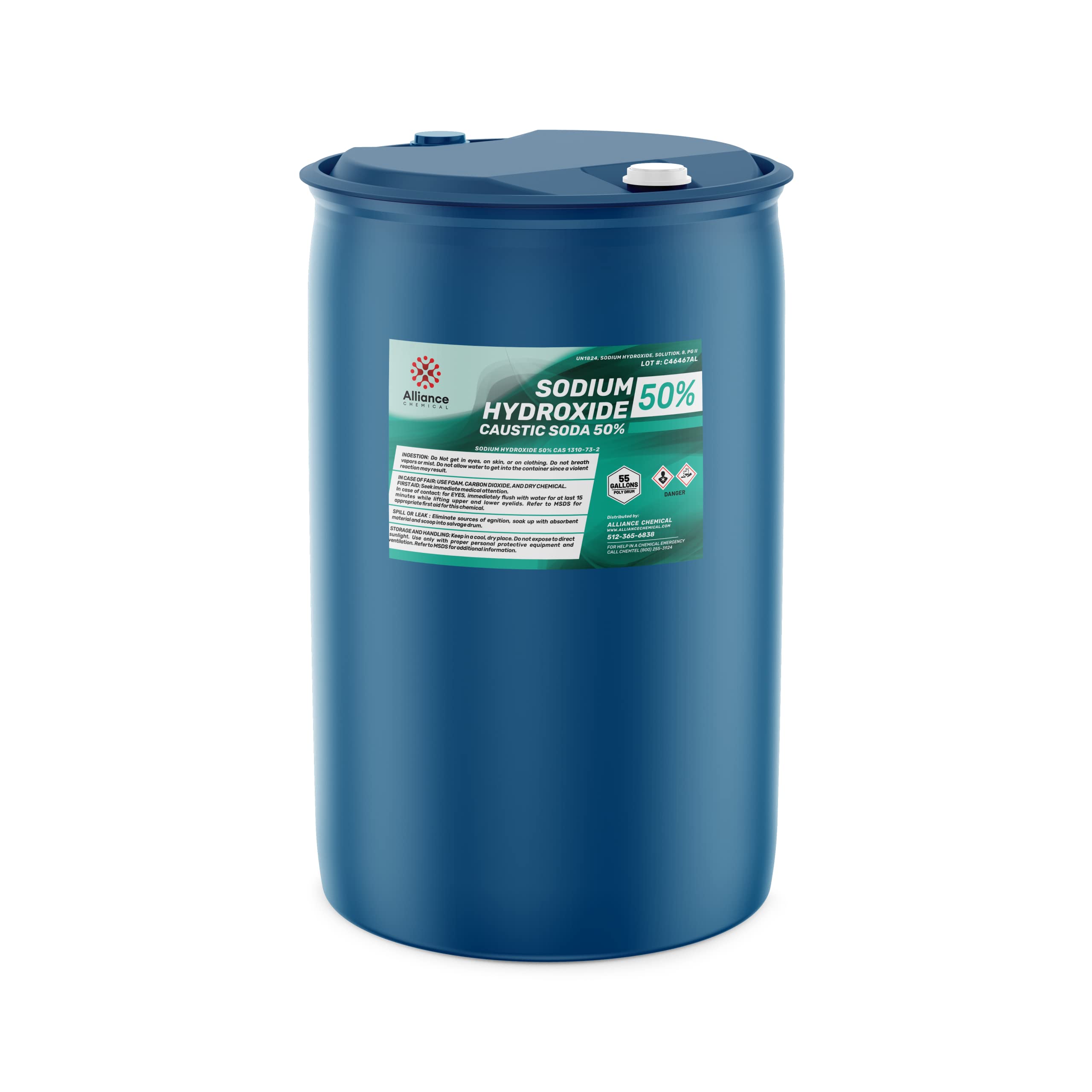Sodium Hydroxide 50% (Caustic Soda, Lye) - 55 Gallon Drum - For Soaps ...