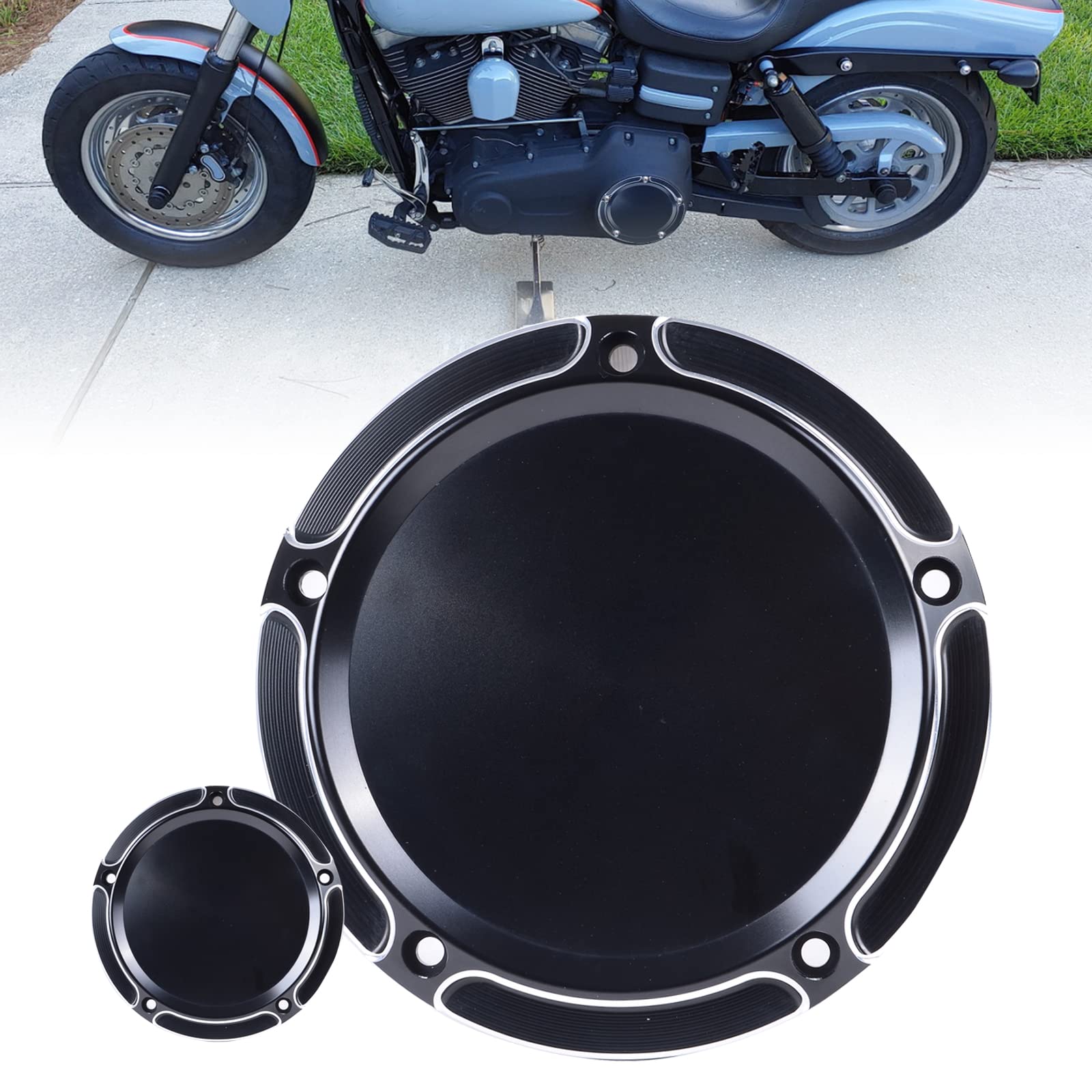 Goldfire 5 Hole Derby Timer Cover and Points Covers Fits for Harley ...