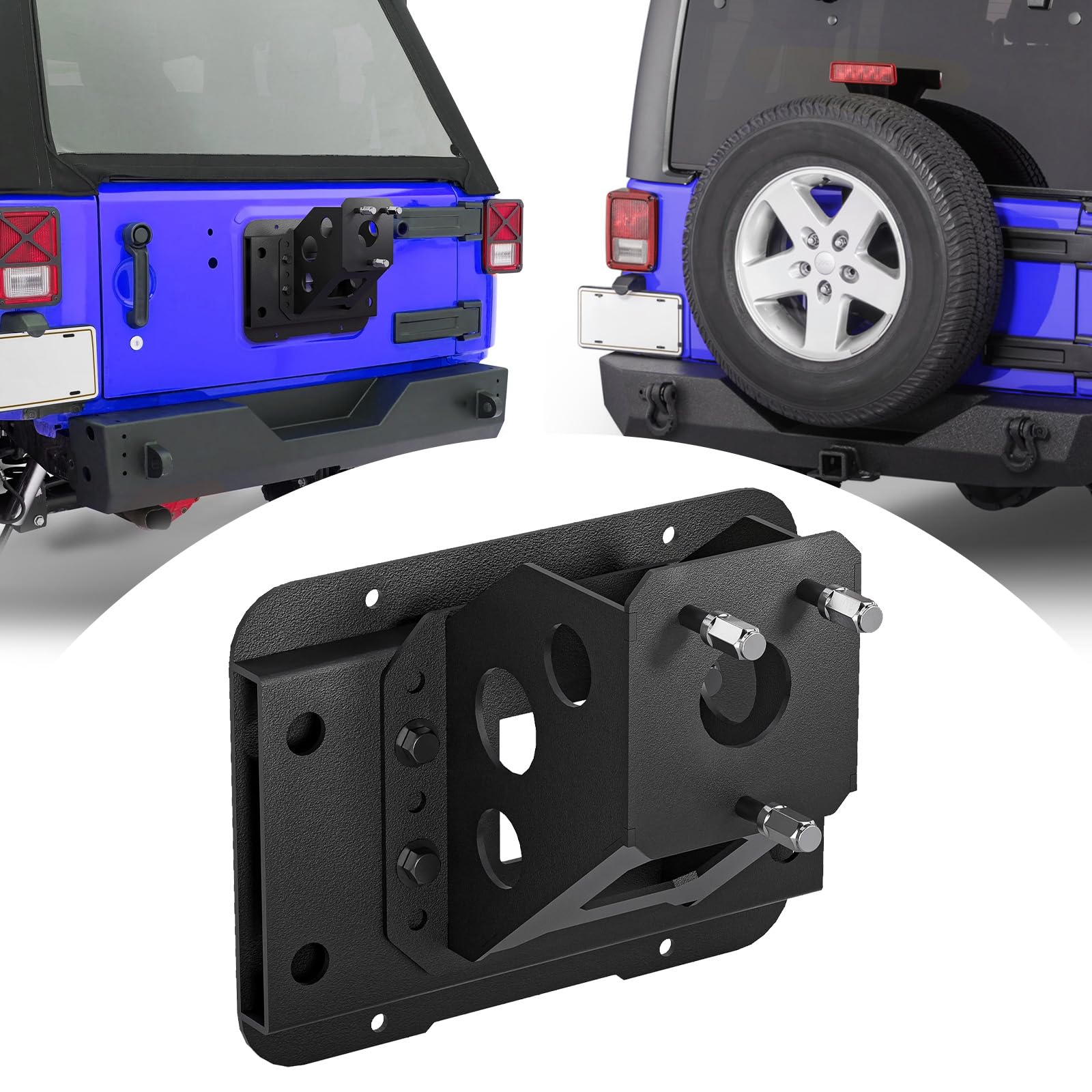 EYOUHZ for Wrangler JK Oversize Spare Tire Mount Carrier up to 40 ...