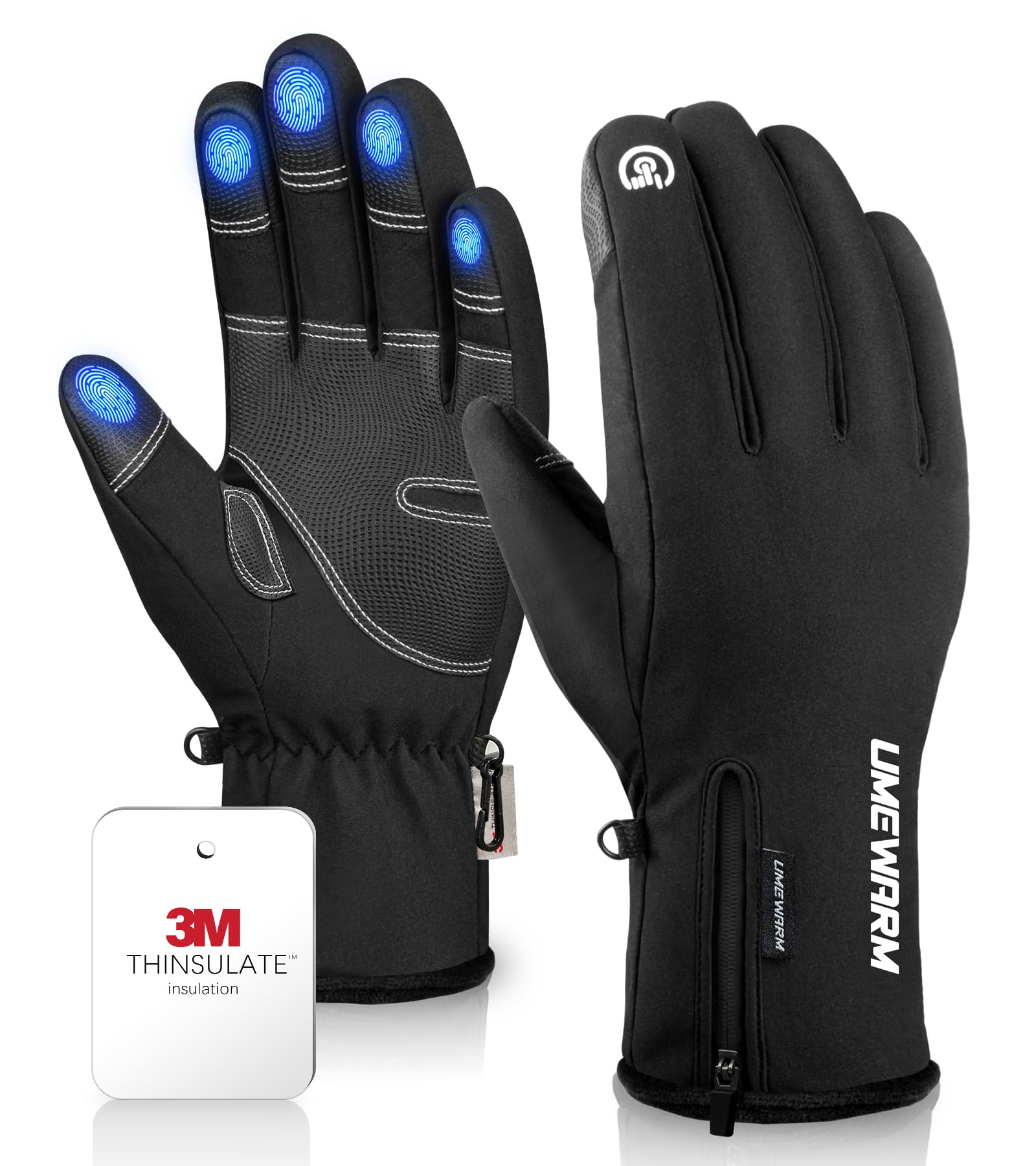 UMEWARM -10? Winter Gloves for Cold Weather Made with 3M Insulation, 5 ...