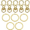 Amazon.com: 5 Set Key Chain Flat Key Rings Women Metal Swivel Clasps ...
