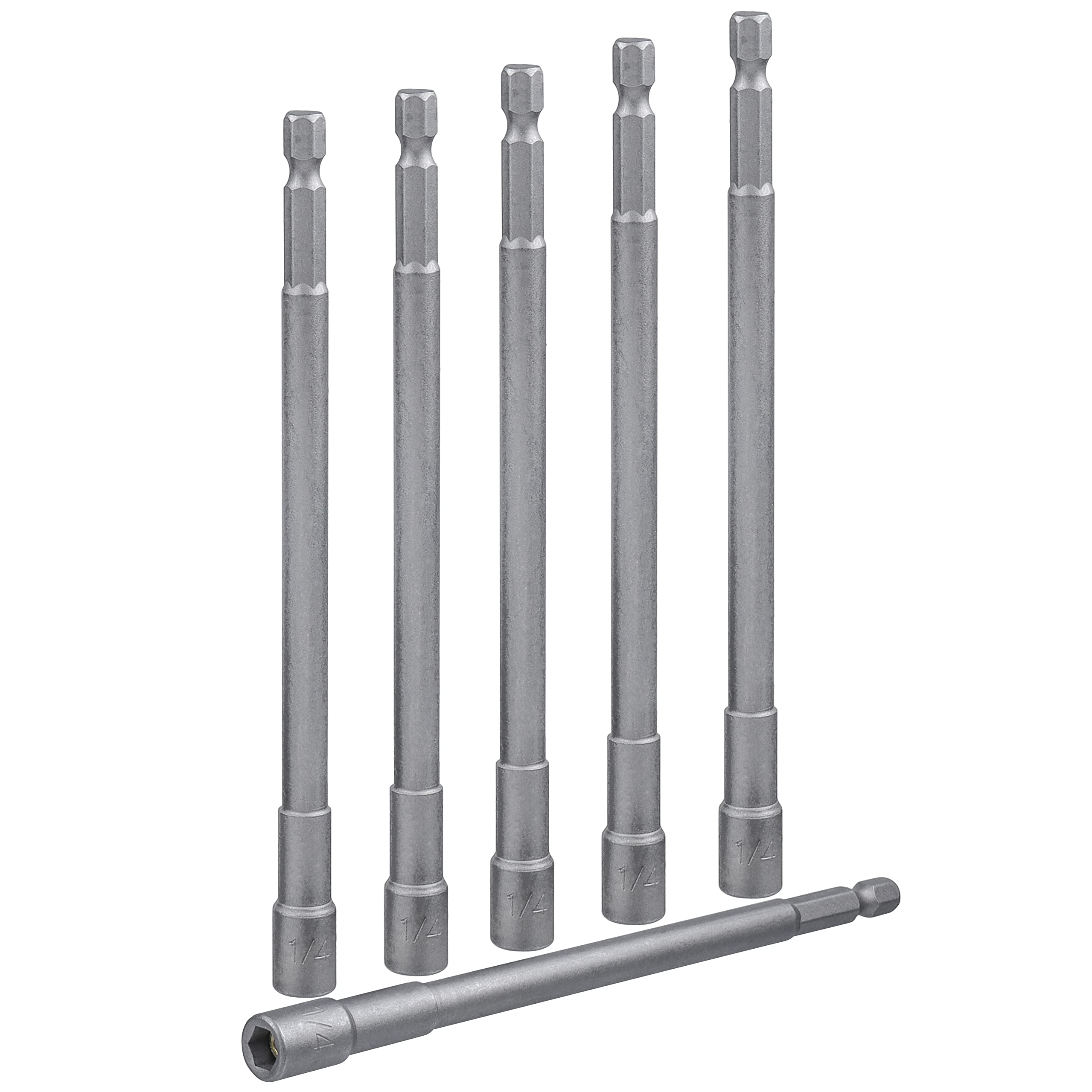 Yakamoz 6Pcs Long Impact Nut Driver Set Magnetic Nut Setter Driver Bits ...