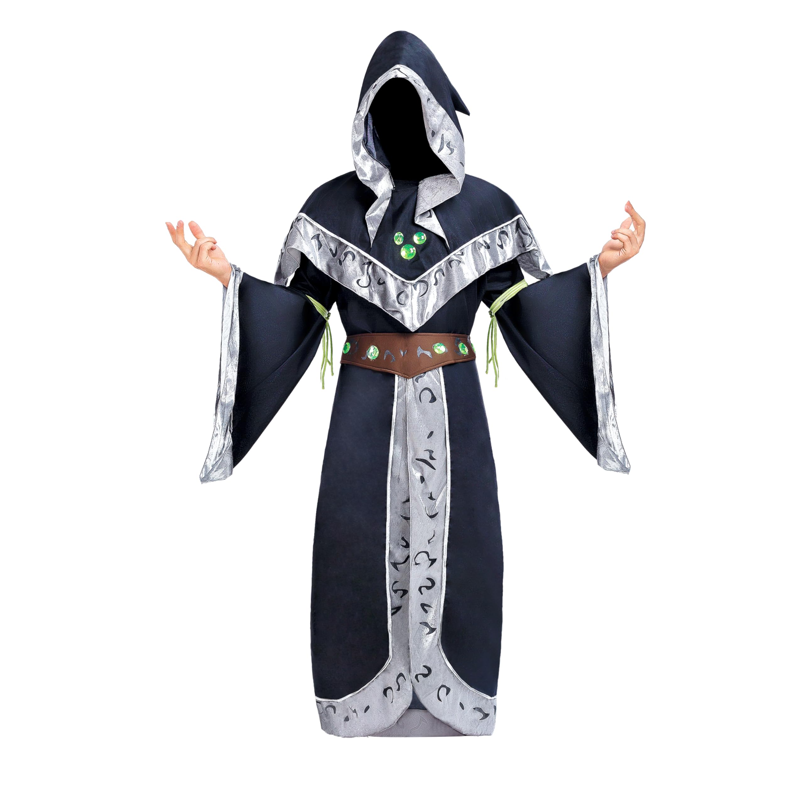 Spooktacular Creations Mystical Dark Sorcerer Medieval Warlock w/Glow ...