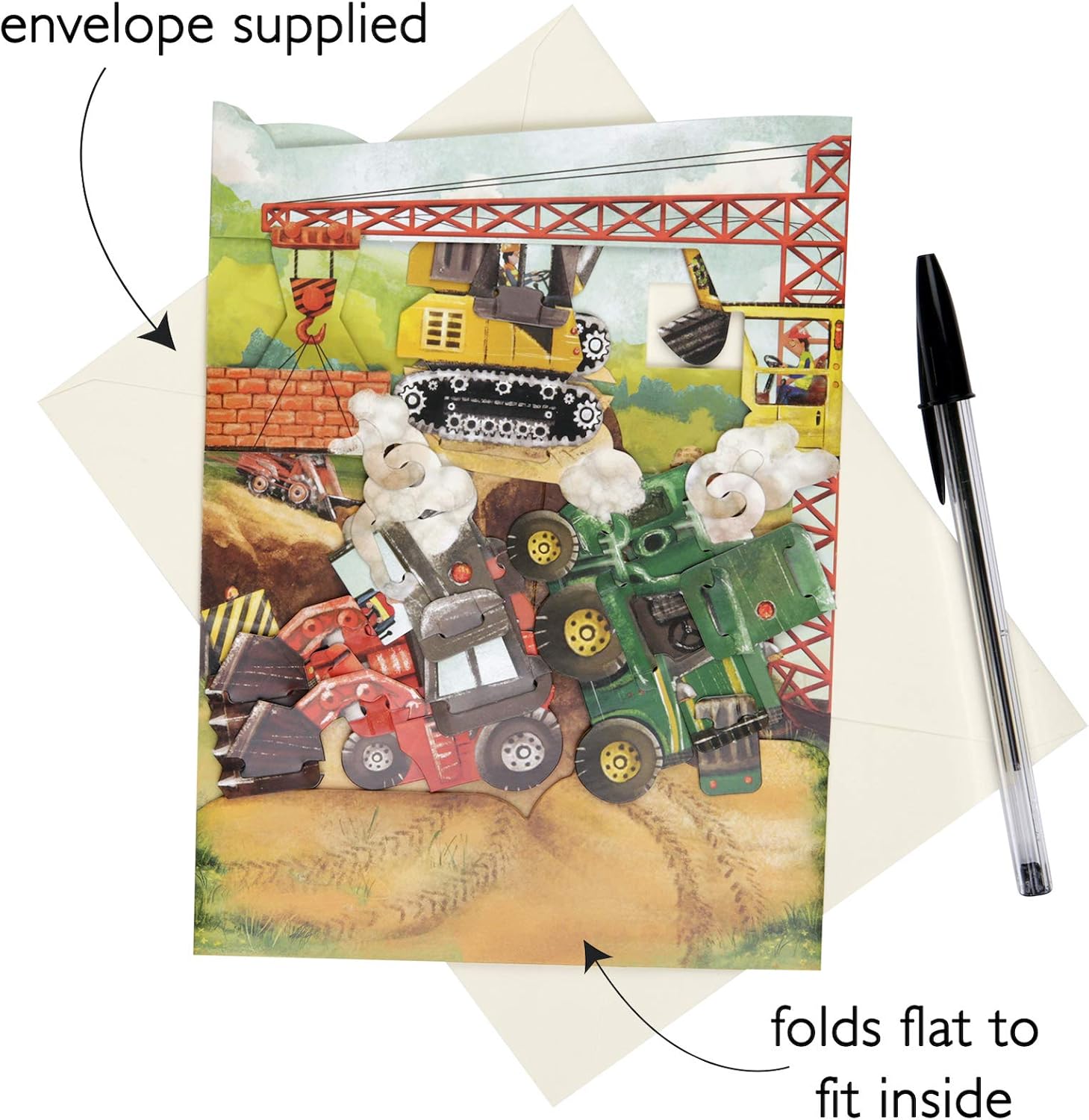 Tractors & Diggers Swing Card – Santoro 3D Pop-Up Greetings & Birthday ...