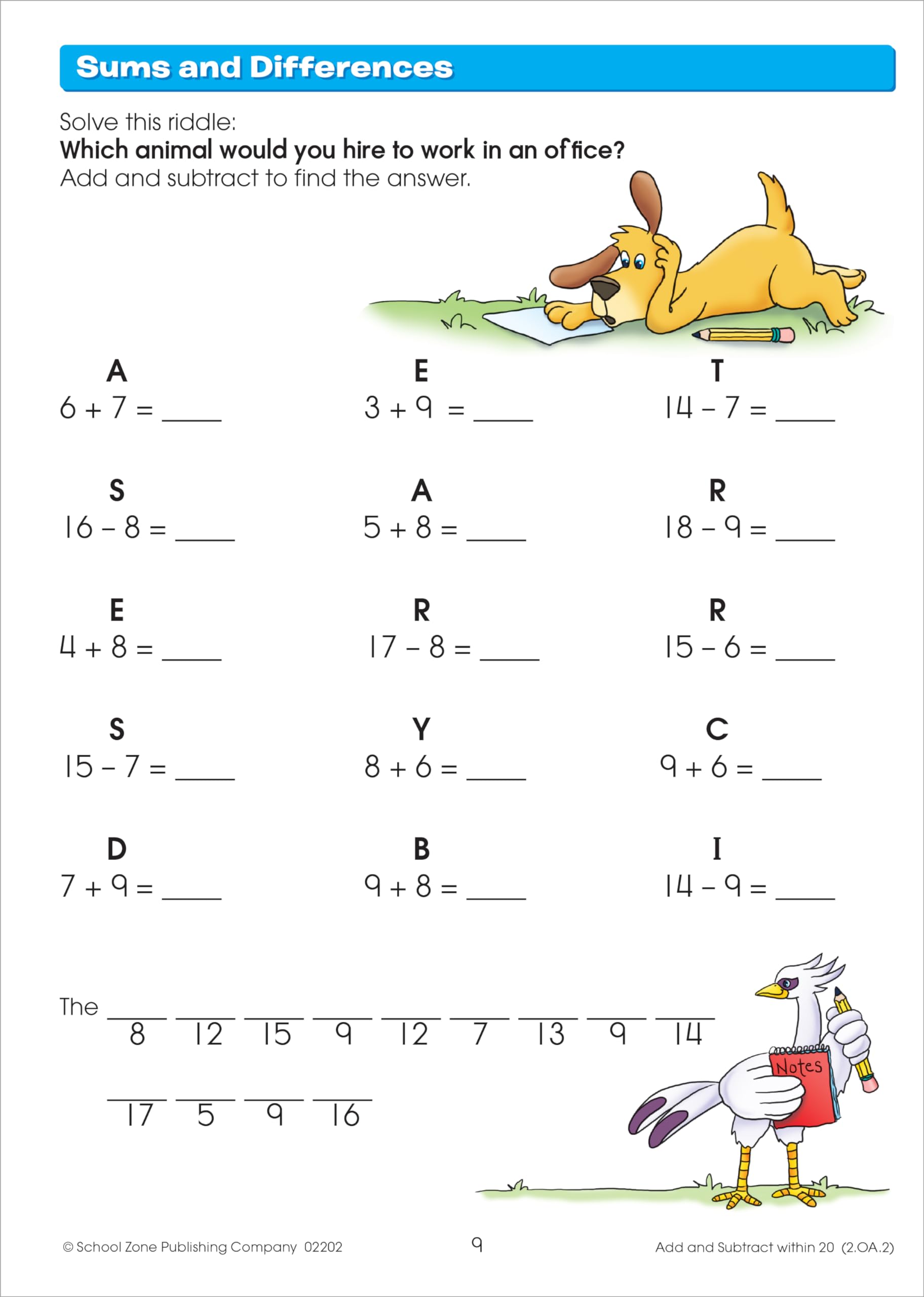 Mua School Zone Math Basics 2 Workbook: 64 Pages, 2nd Grade, Addition ...