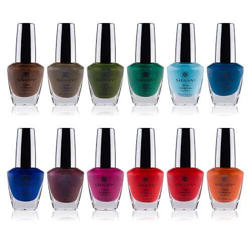 SHANY Nail Polish Set - 12 Nude and Natural Shades in Gorgeous Semi ...