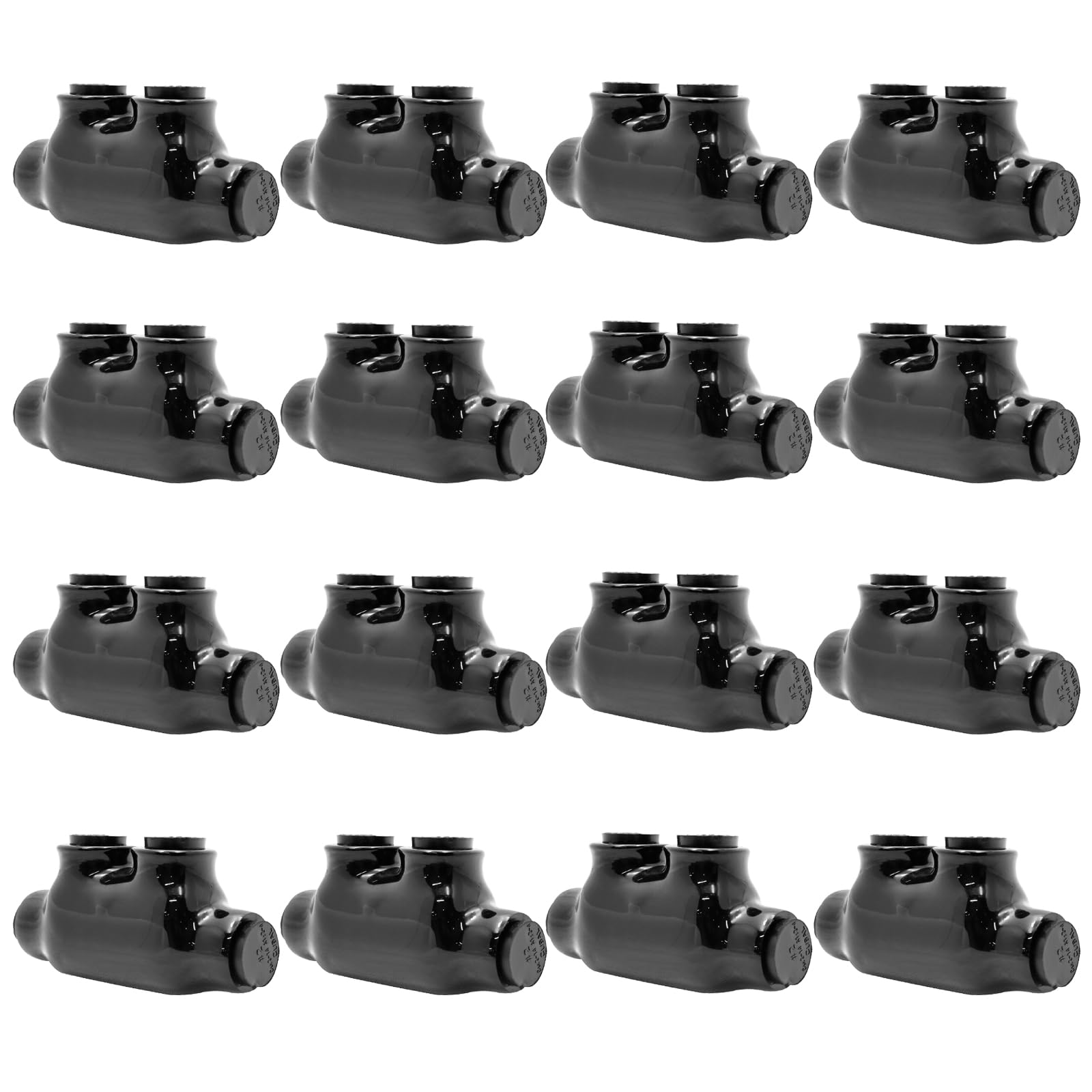 Black Insulated in-Line Splice Alumiconn Connector 2 Set Screws -2 Port ...
