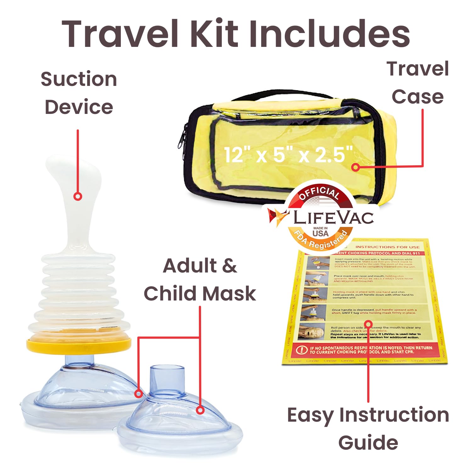 Mua LifeVac Yellow Travel Kit - Portable Suction Rescue Device, First ...