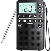 Amazon.com: AM FM Portable Pocket Radio, Battery Operated, Digital Tuning, Excellent Reception ...