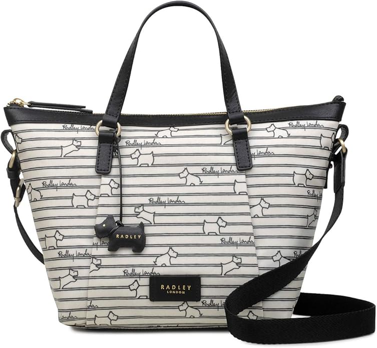 Radley London Radley Stripe Oilskin Medium Zip-Top Multiway Bag: Amazon ...