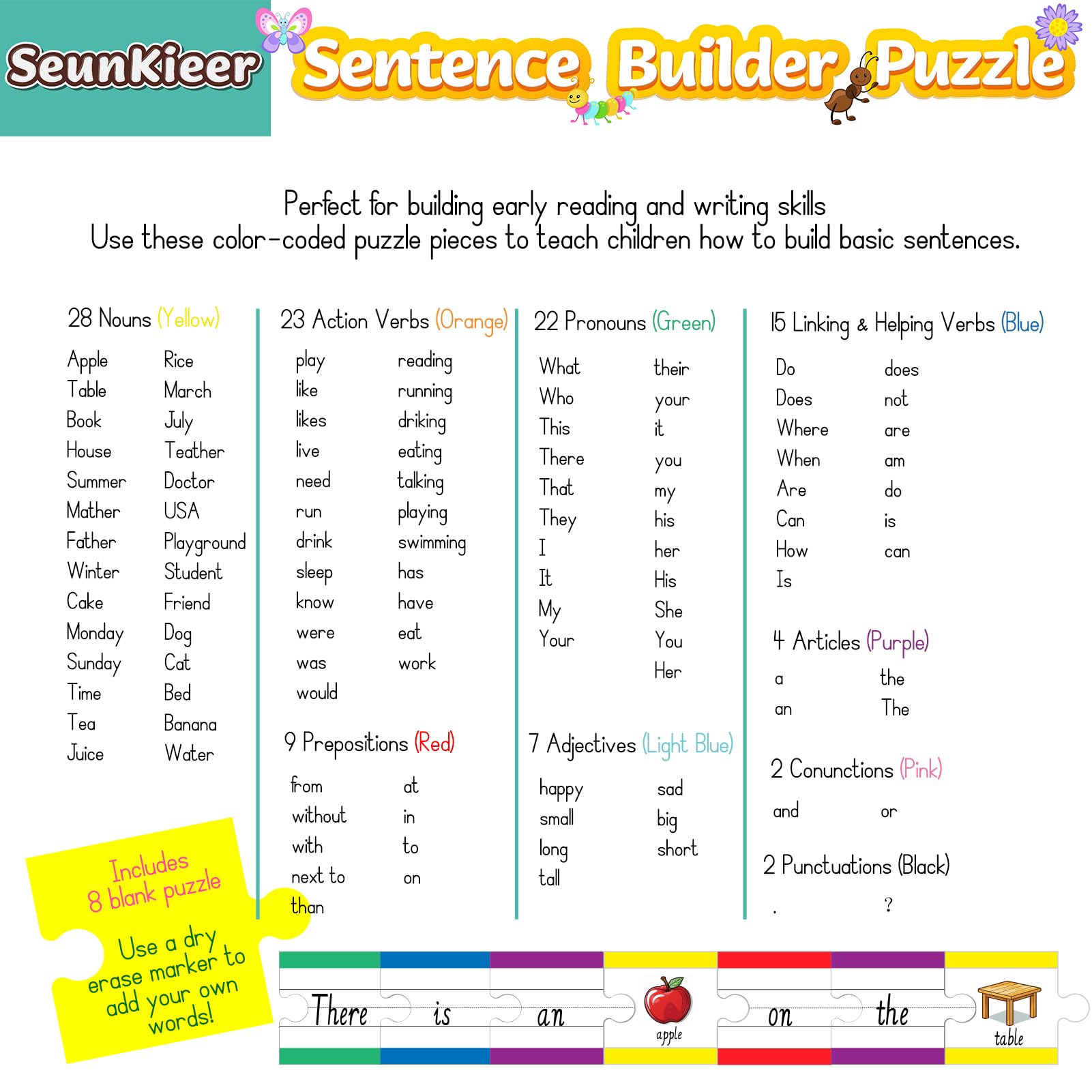 Mua Sentence Building, Sight Word Builder Cards for Early Reading ...