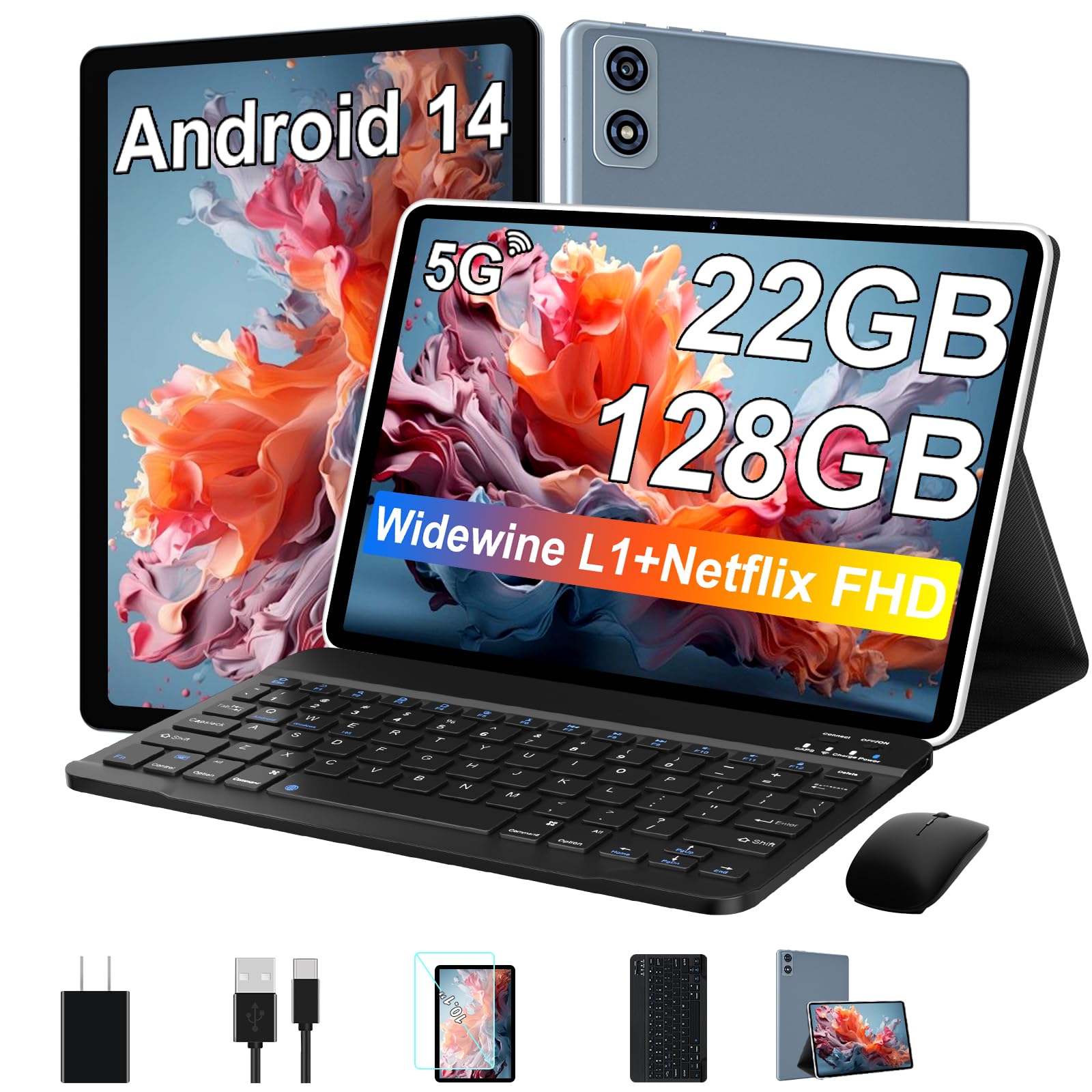 Mua 2024 Tablet 10 Inch Android 14 Tablets with Keyboard, 22GB RAM ...