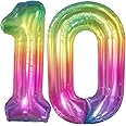 Amazon.com: KatchOn, Giant Jelly Number 10 Balloon - 40 Inch | Rainbow ...