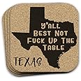 Amazon.com: Texas State Gift Souvenir 4pc Cork Coaster Set : Handmade ...