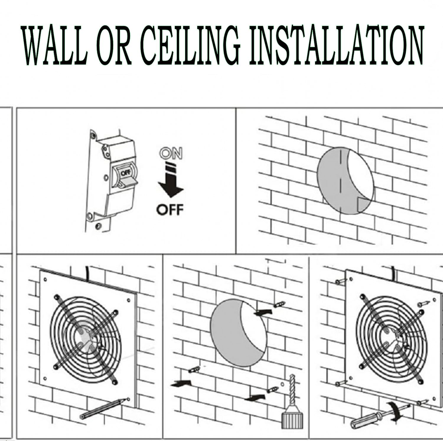 Mua Aydomer 6 inch Exhaust Fan 42W Through-wall installation ...