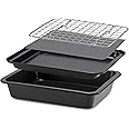Amazon.com: Checkered Chef Toaster Oven Pans - 5 Piece Nonstick ...